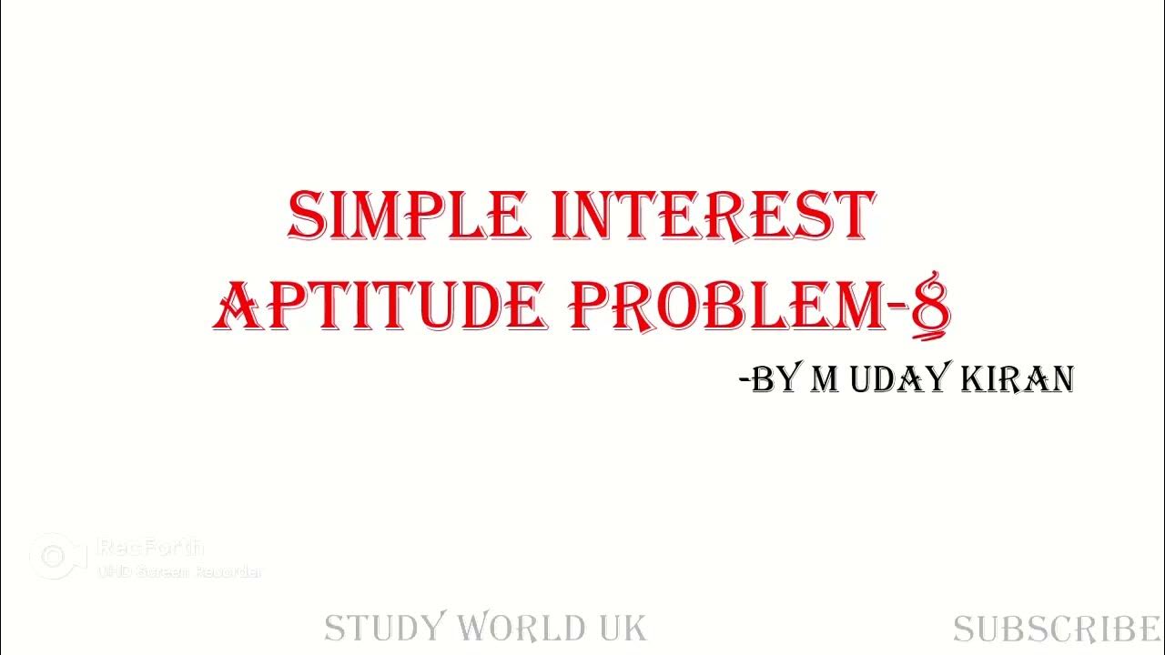 Simple Interest Aptitude Problem 8 Telugu YouTube simple-interest-aptitude-problem-8-telugu-youtube