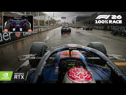 F1 26 DLSS 5 at 4K Looks INSANE! - Max Verstappen's RB22 Madrid GP 100% Race Steering Wheel Gameplay