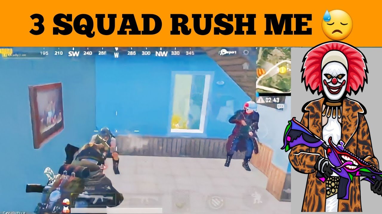 3 SQUAD RUSH ME || SOLO VS SQUAD || PUBG MOBILE || Gaming Bgmi & Lite1M ...