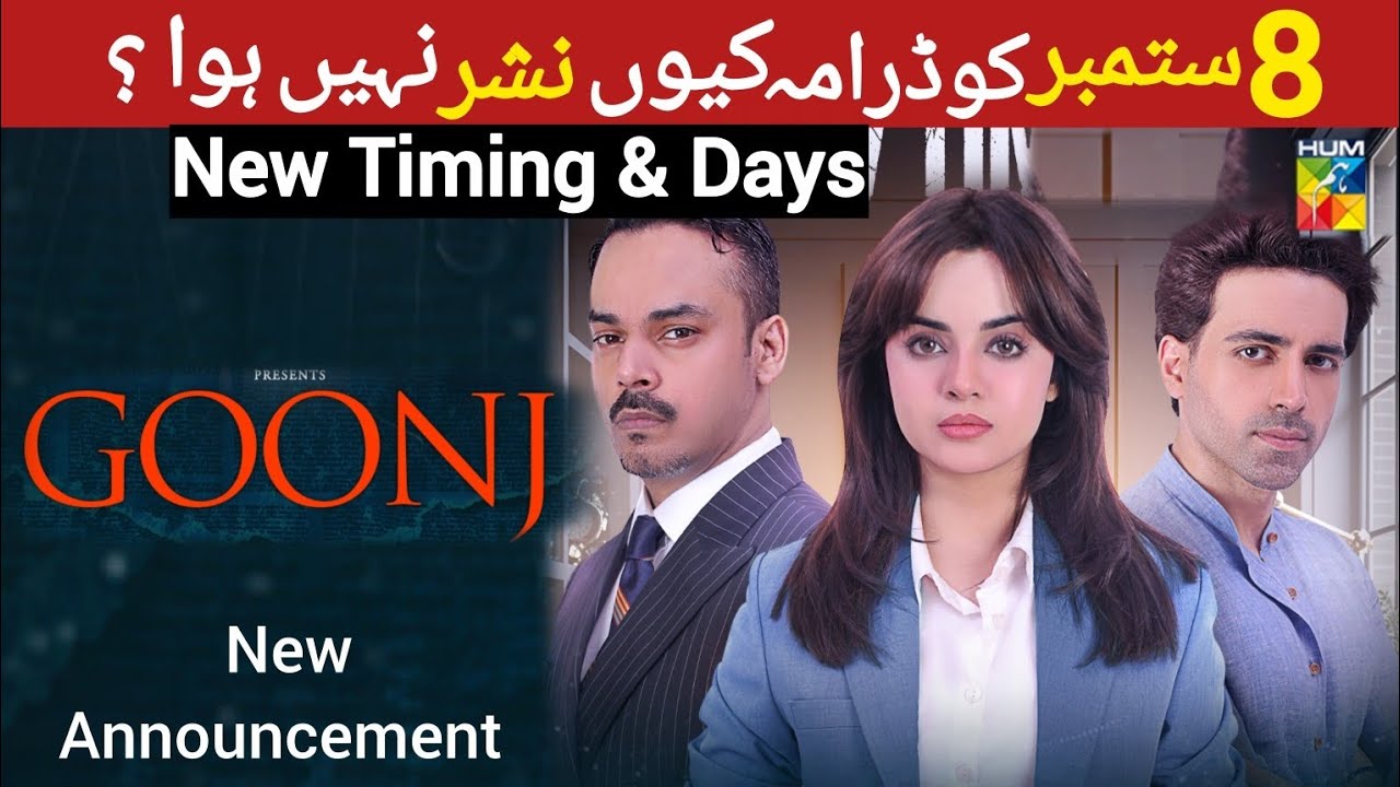 Goonj Episode 8 New Timing and Days | Why was the drama not aired on ...