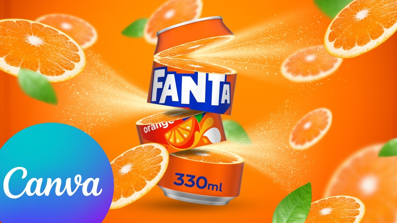 How I Made This Fanta Ad in Canva - YouTube