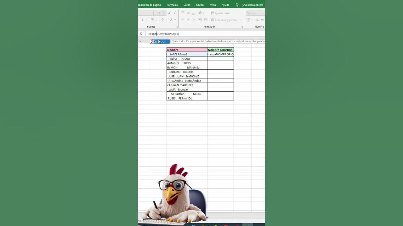 Corregir Nombres En Excel Tutorialexcel Tutorial Excel Youtube