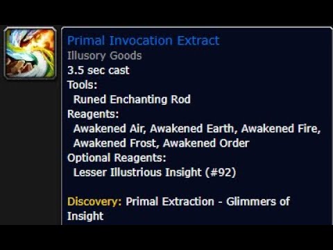 How to get the Enchanting Recipe: Primal Invocation Extract +15 ...