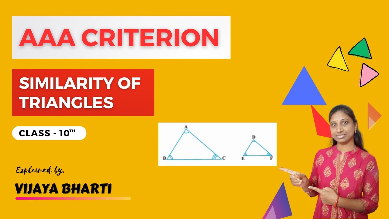 AAA Criterion (Similarity of Triangles) concept explained || Class 10th ...