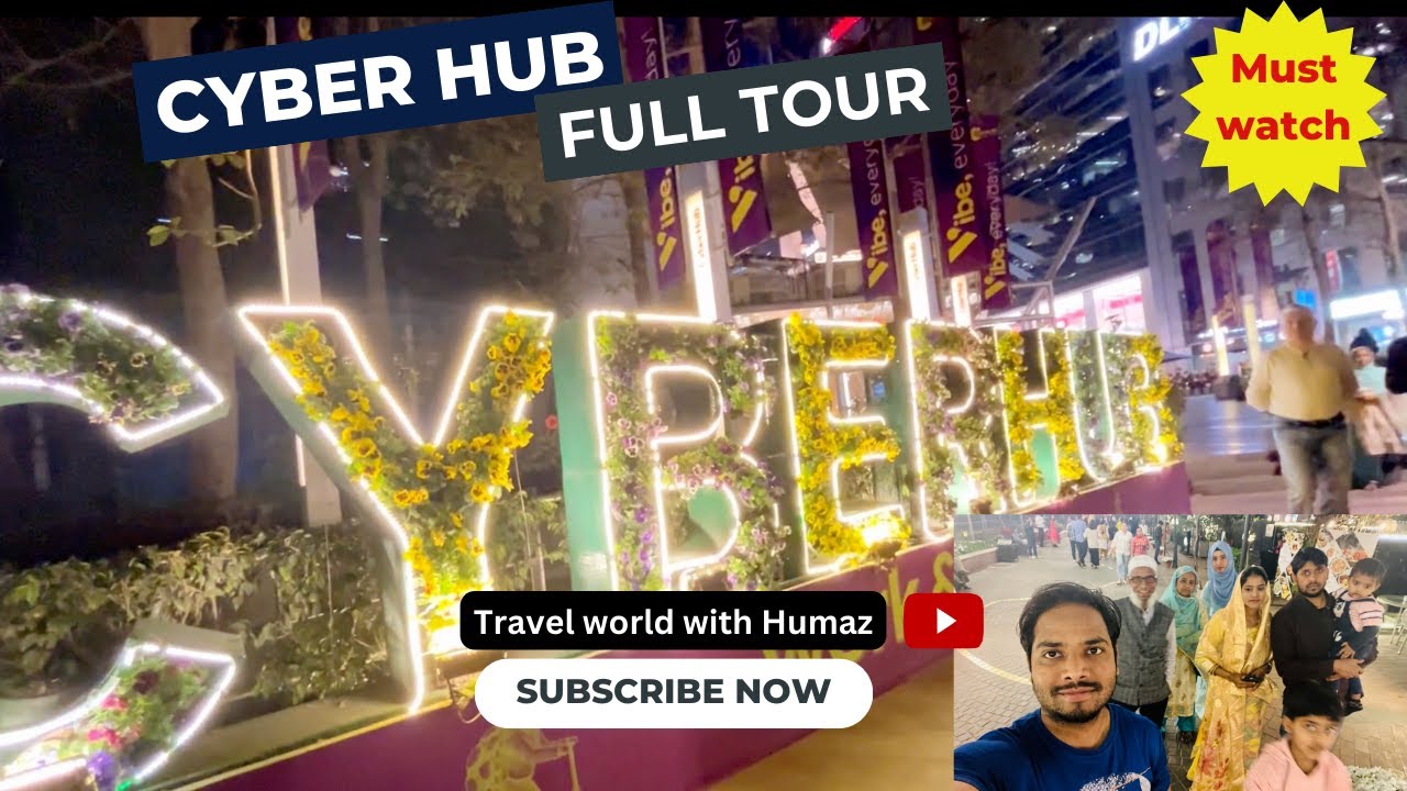 Gurgaon cyber hub tour with family 😍 #viral - YouTube