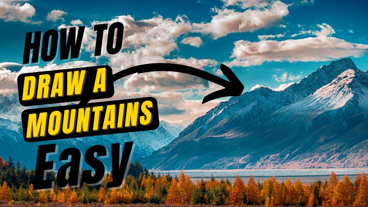 How To Draw Mountains - How To Draw Mountains For Beginners - YouTube