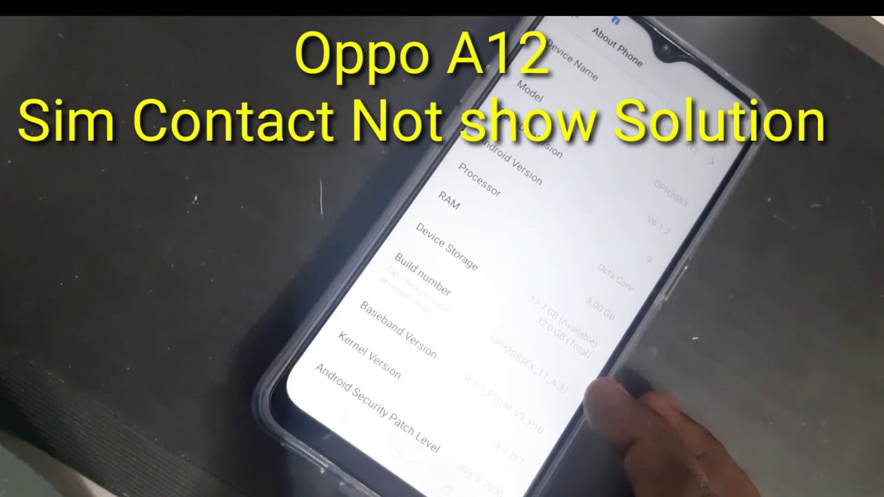 Oppo A12 Sim Contact Not Showing Problem Solution || Oppo A12 Contact ...