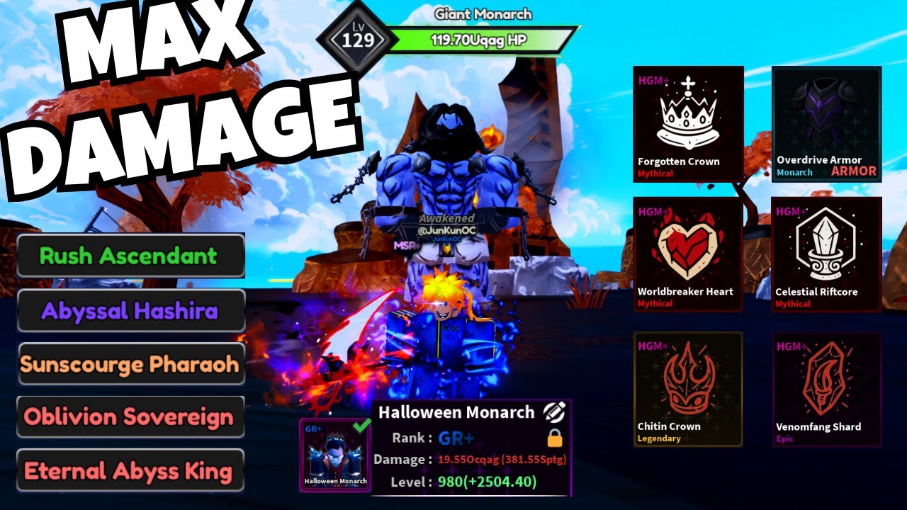 Arise Crossover - How To Get Max DPS Monarch Island Update - YouTube