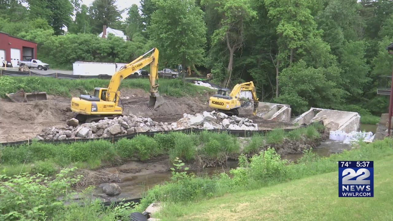 Lyman Pond Dam in Southampton being removed - YouTube