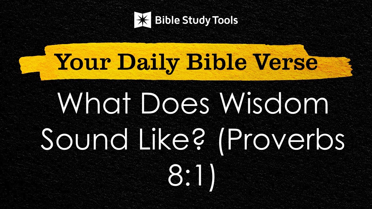 What Does Wisdom Sound Like? (Proverbs 8:1) - YouTube