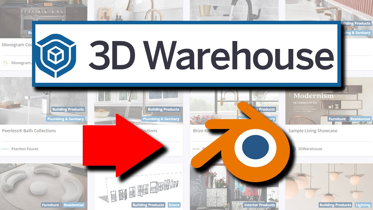 Using the Sketchup 3D Warehouse in Blender - 1 min tutorial - YouTube