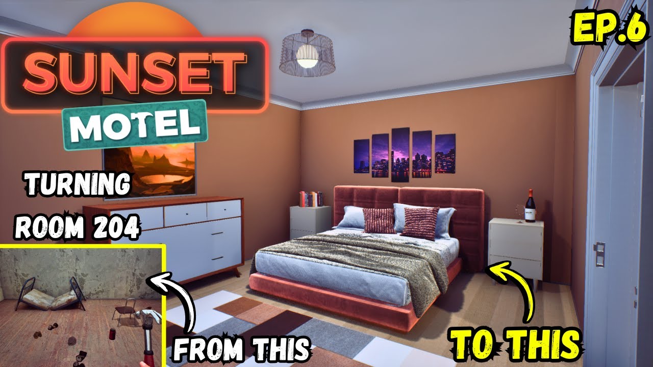 Let's Give Room 204 A Makeover To Earn More Money! Sunset Motel Ep.6 ...