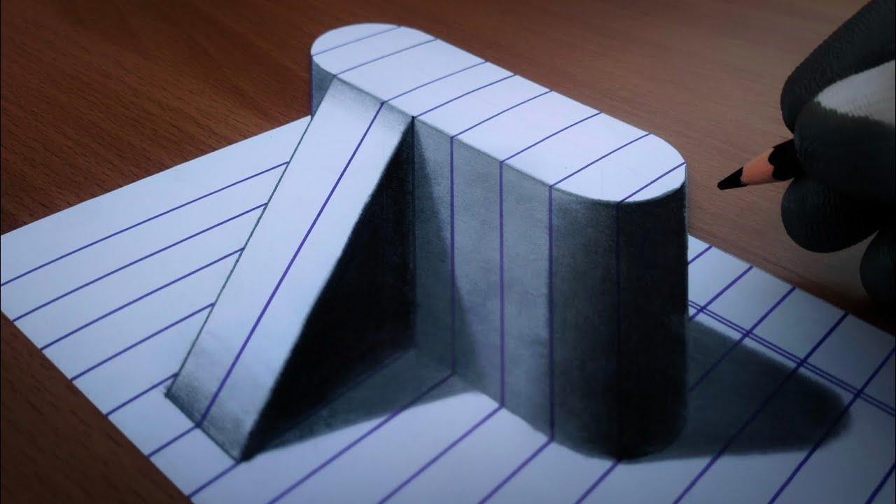 Wow 😲 Easy Optical Illusion Drawing #3danimation - YouTube