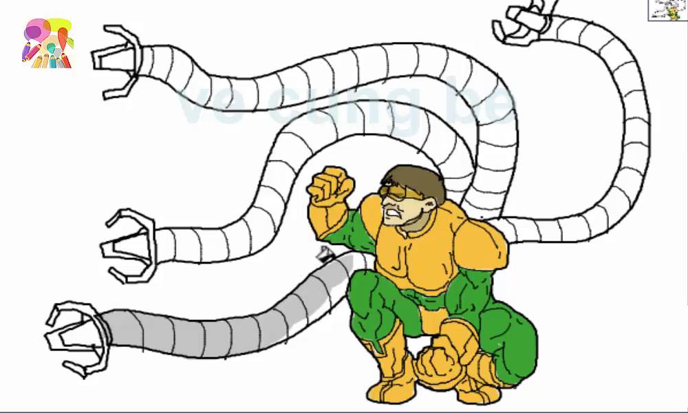 How to draw Doctor Octopus from Spiderman new - YouTube