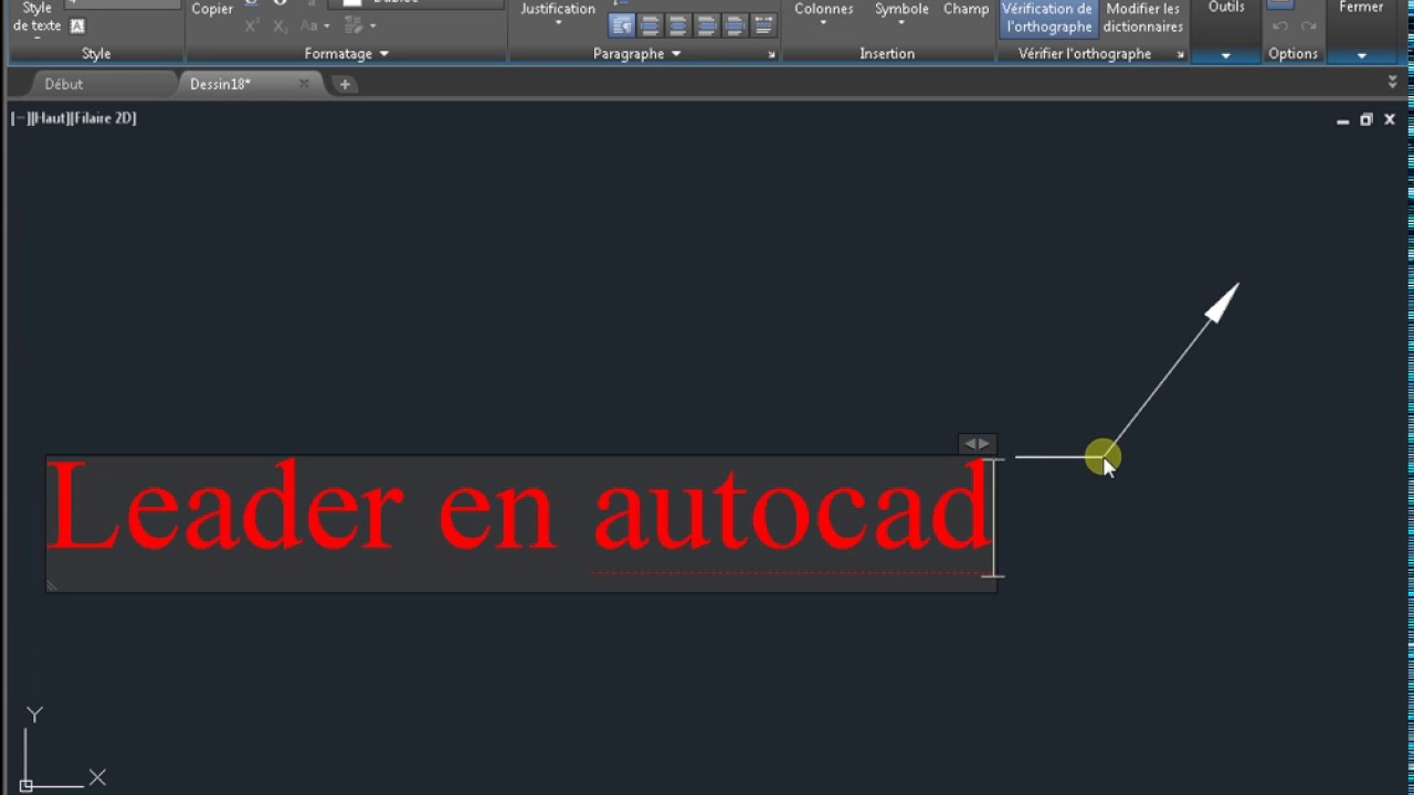 Leader en autocad - YouTube