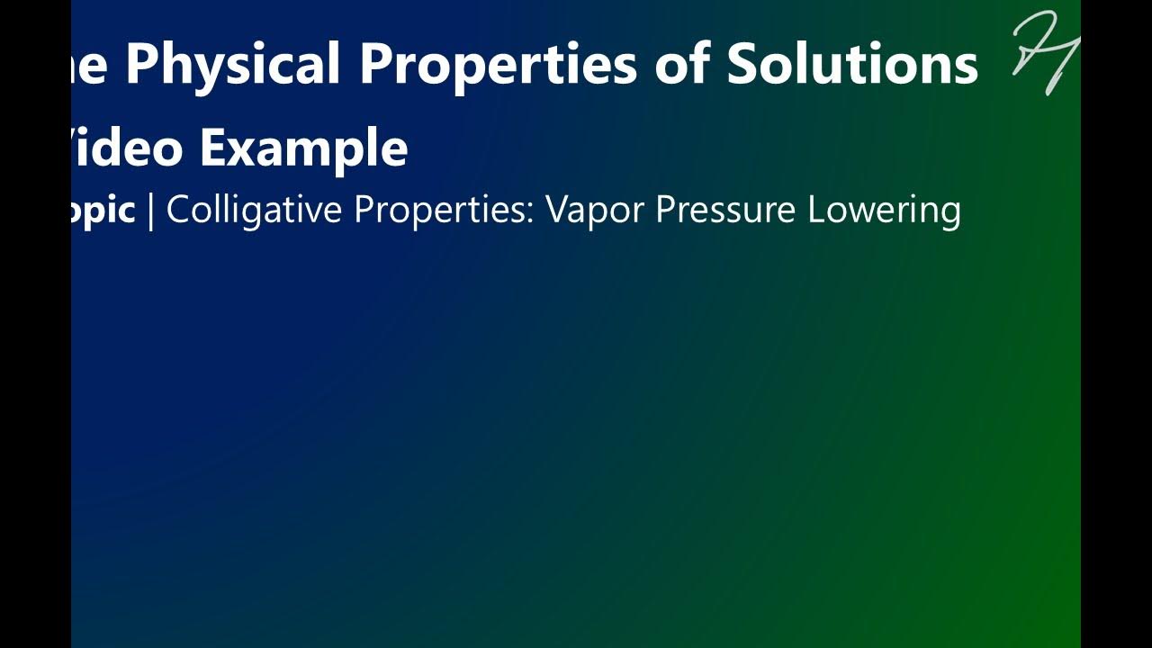 Colligative Properties: Boiling Point Elevation and Freezing Point ...