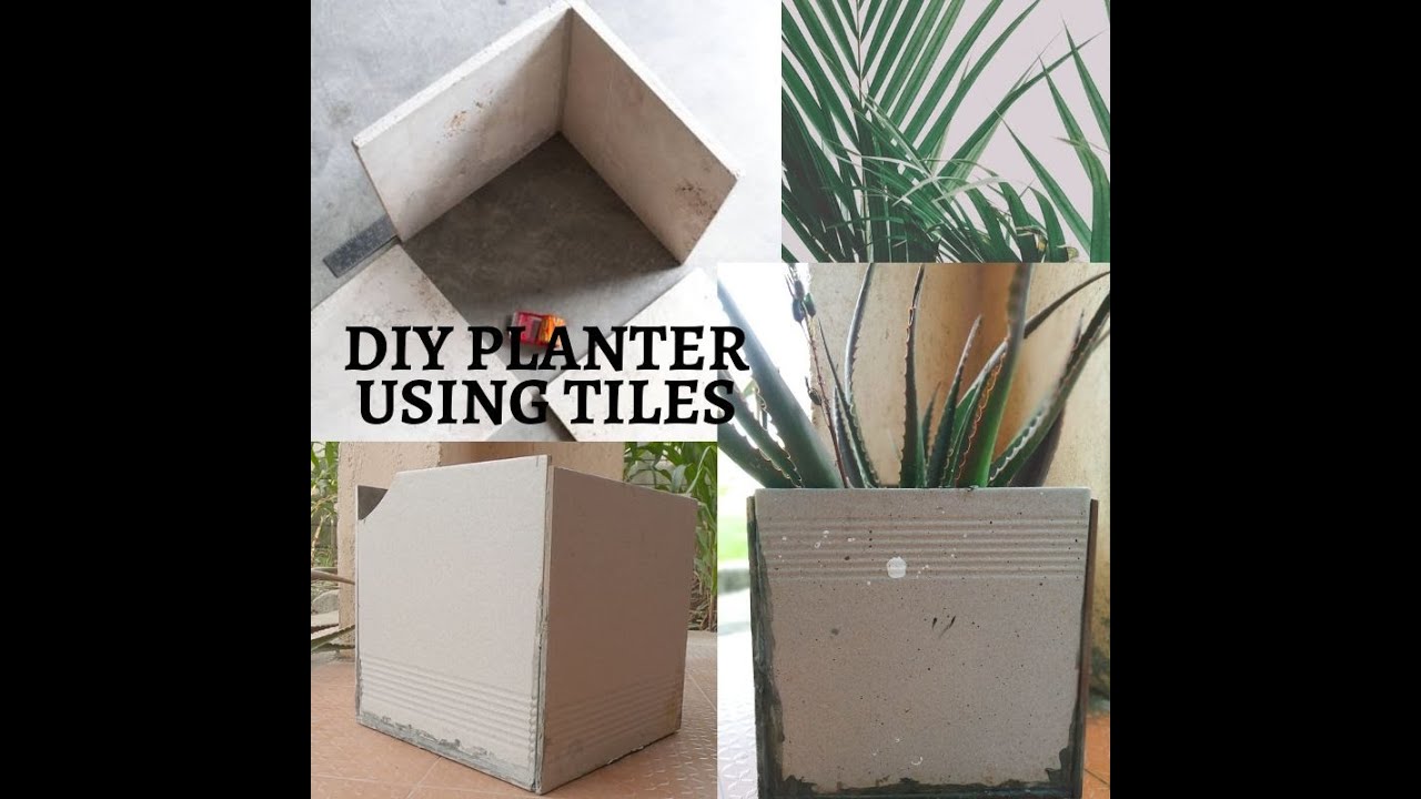 Easy DIY Planter Box| Making a planter using Tiles| How to make a ...