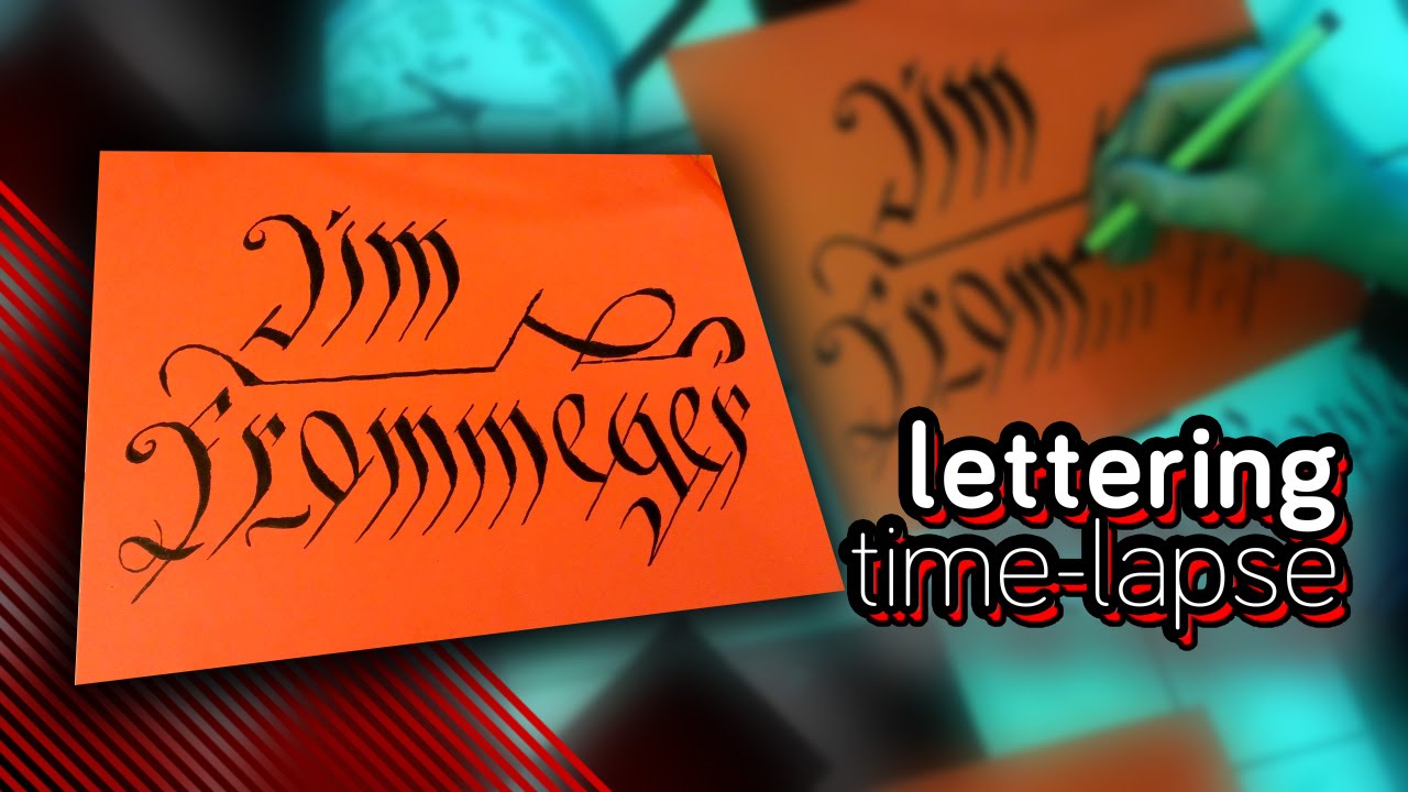 Lettering Time-Lapse — "Jim Frommeyer" - YouTube