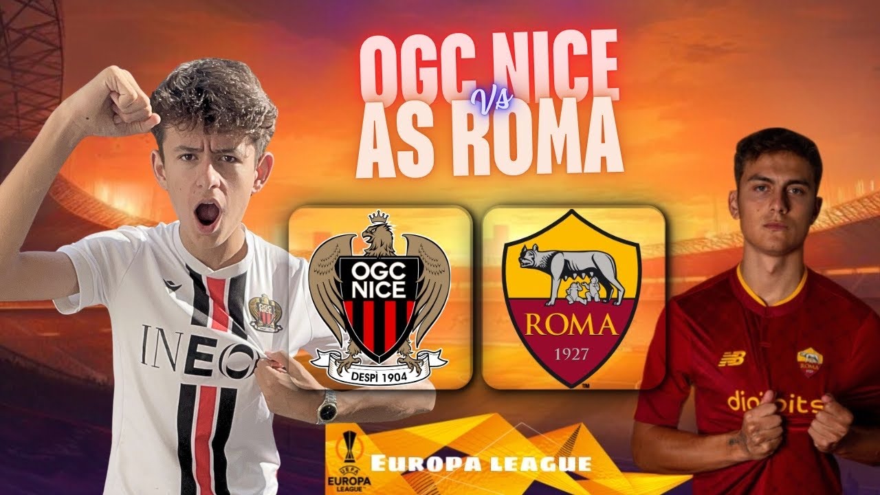 OGC NICE - AS ROMA - premier match d'europa league ! - YouTube