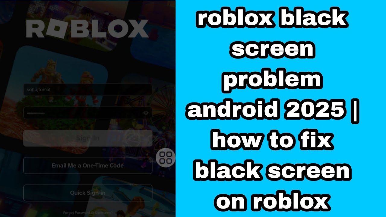 roblox black screen problem android 2025 | how to fix black screen on ...