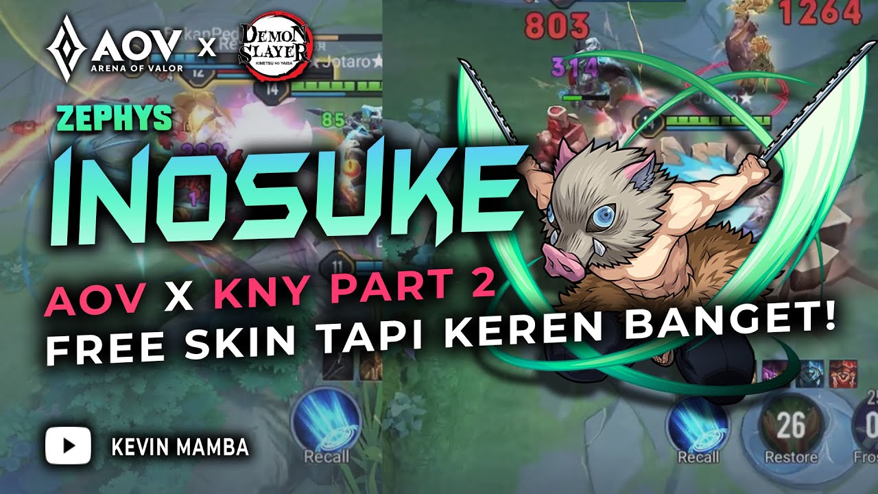 INOSUKE HASHIBIRA ZEPHYS - AOV X DEMON SLAYER PART 2/KIMETSU NO YAIBA ...