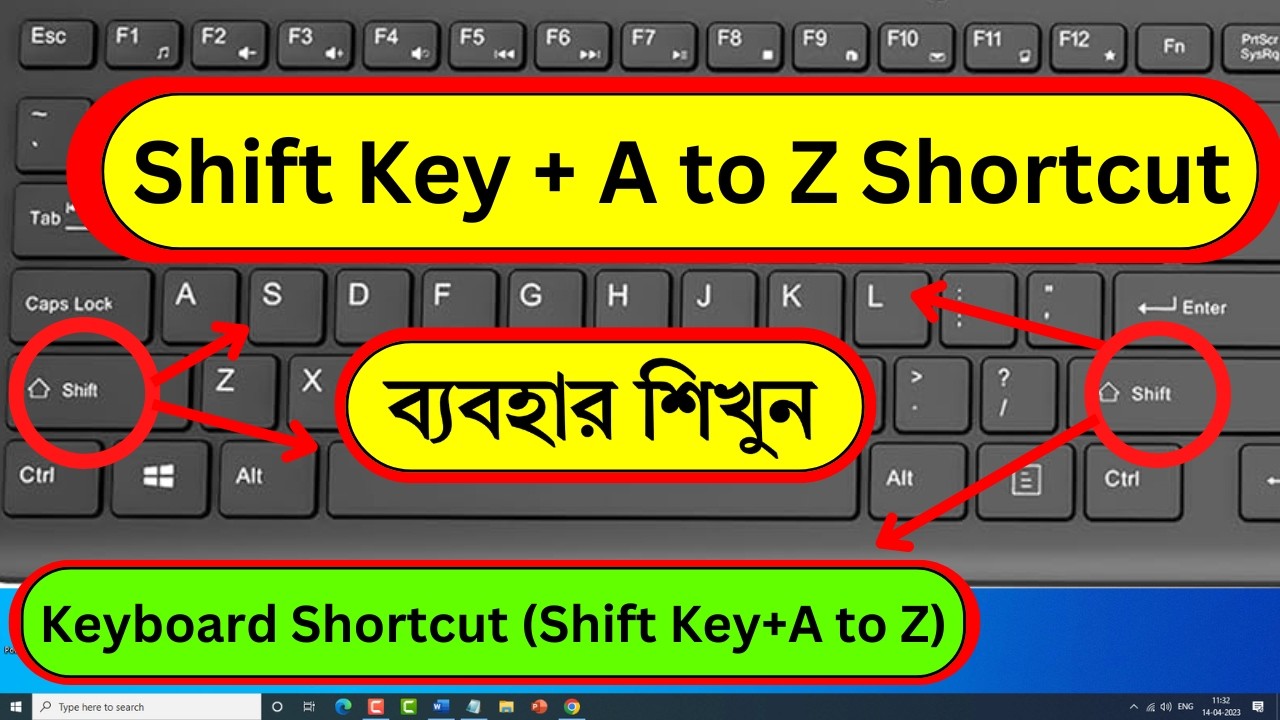 Use of Shift Key in PC or Laptop | keyboard shortcut shift A to Z ...