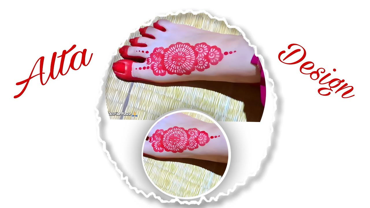 Unique Alta Design || Mahawar Design ♡ ️ ♡ #alta #altadesign #poojaarts ...