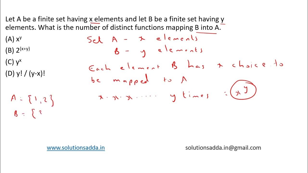 Isro 2014 Em Set Theory Finite Set Isro Test Seriessolutions Adda Explained By Isro