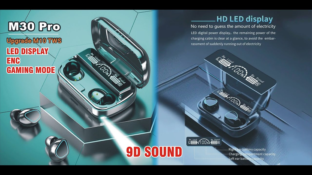 Damix M30 Bluetooth 5.2 Unboxing 4 in 1 | LED Display | ENC | Gaming ...