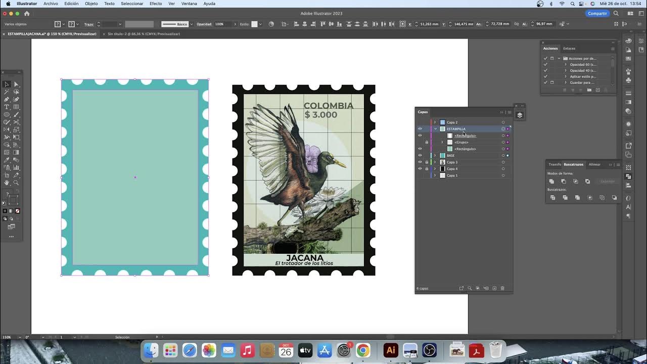 CREANDO UNA ESTAMPILLA EN ILLUSTRATOR - YouTube