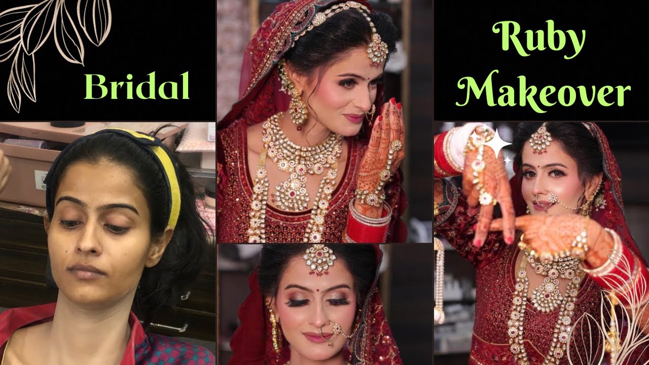 Gorgeous Bridal Makeup Tutorial || Indian Bride || Ruby Makeover - YouTube