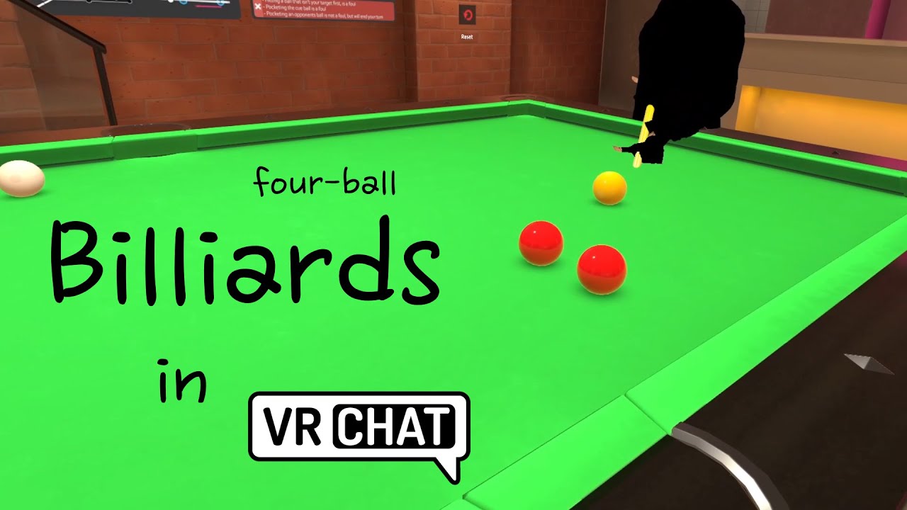VR billiards in VRChat 2 - YouTube