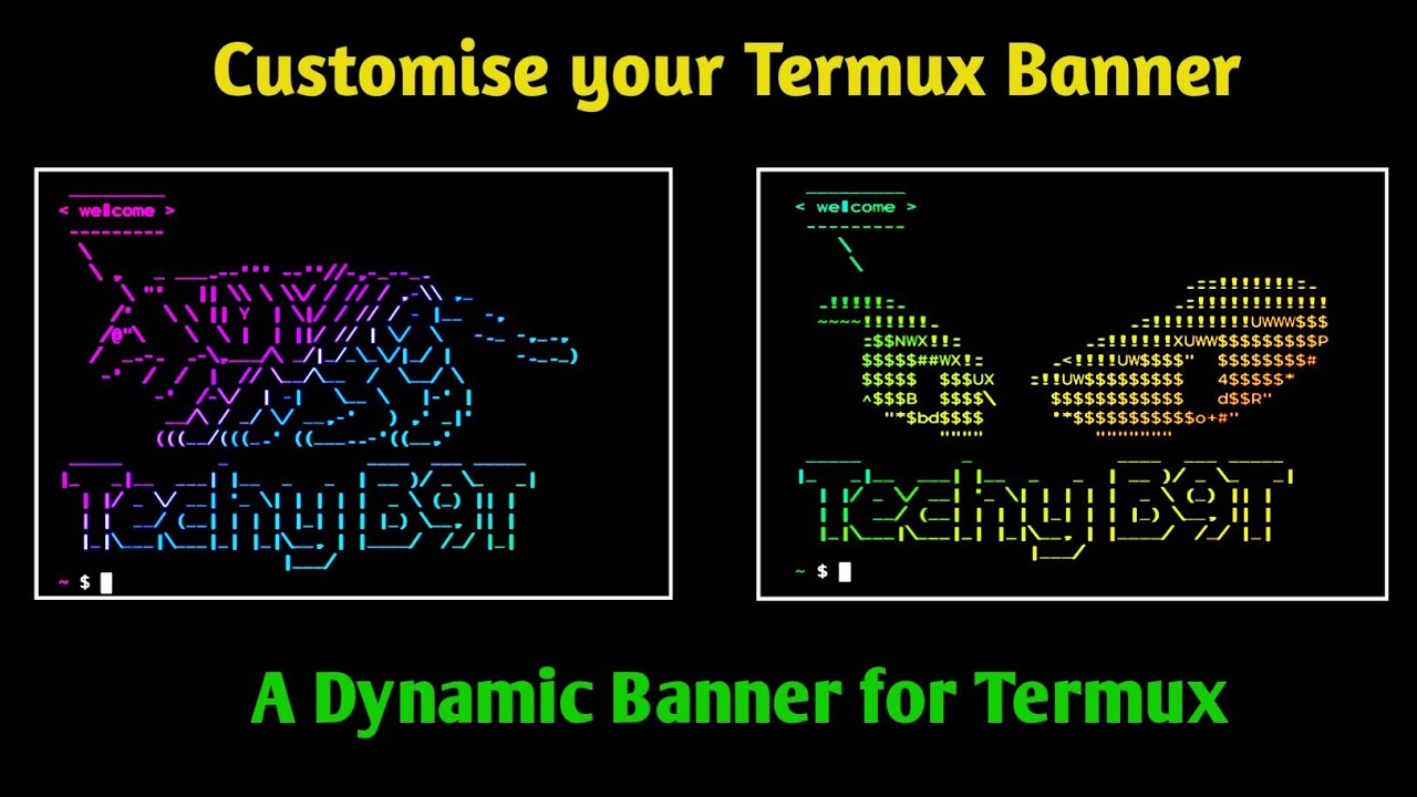 How to Create a Custom Dynamic Banner for Termux | Chage your Termux ...