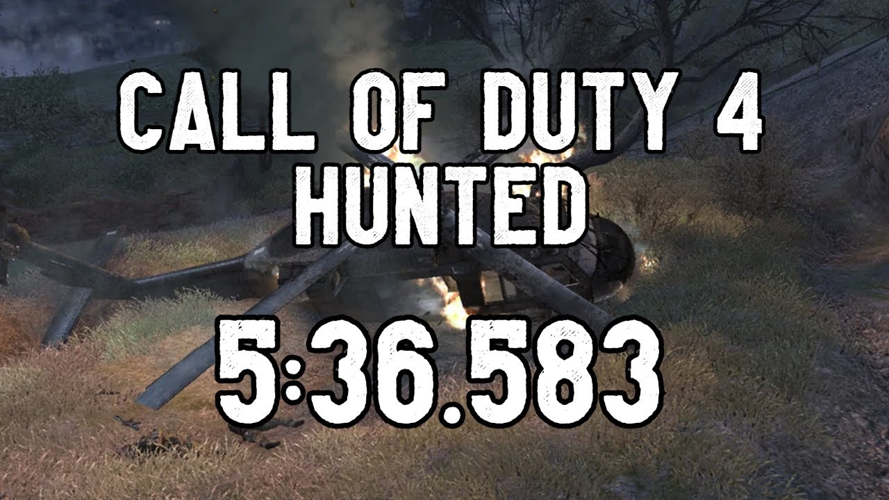 CoD4 - Hunted Speedrun World Record 5:36.583 - YouTube
