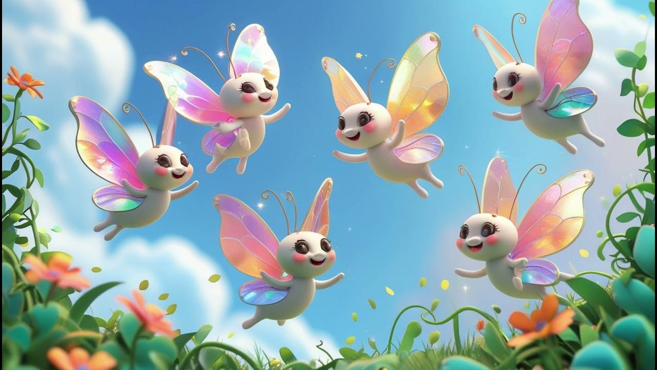 Five Little Butterflies Dancing | Fun Counting Song for Kids | @Baby ...