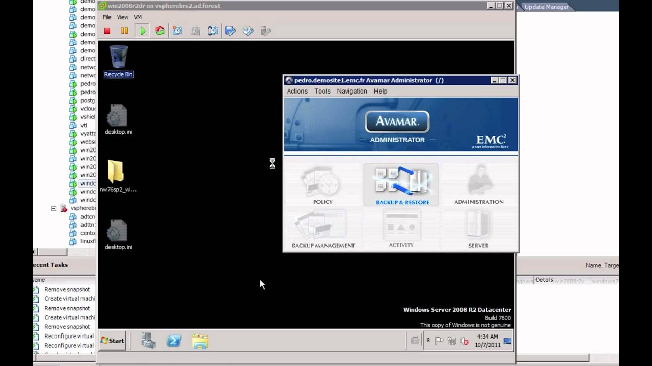 EMC Avamar VMWare - YouTube