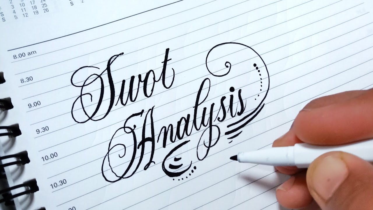 how to write Swot Analysis in Stylish Calligraphy way - YouTube