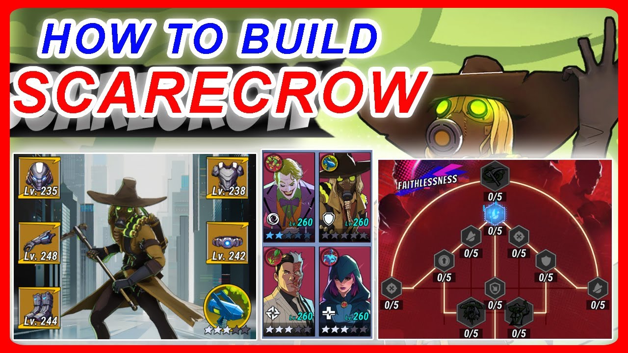 How to Use Scarecrow in DC Dark Legion - Best Tank Build, Best Skills ...