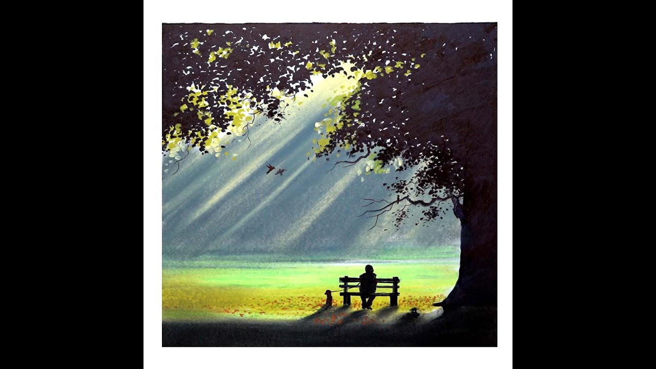 How to draw a early morning scenery using oil pastels and black marker ...