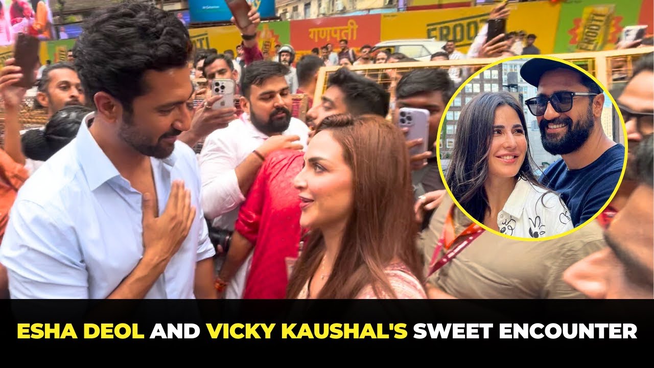 Esha Deol Bumps Into Vicky Kaushal at Lalbaugcha Raja, Asks Him to ...