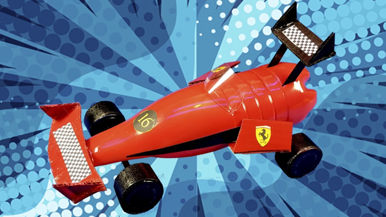 Como hacer Carro de Fórmula 1 con Botella plástica reciclada - YouTube