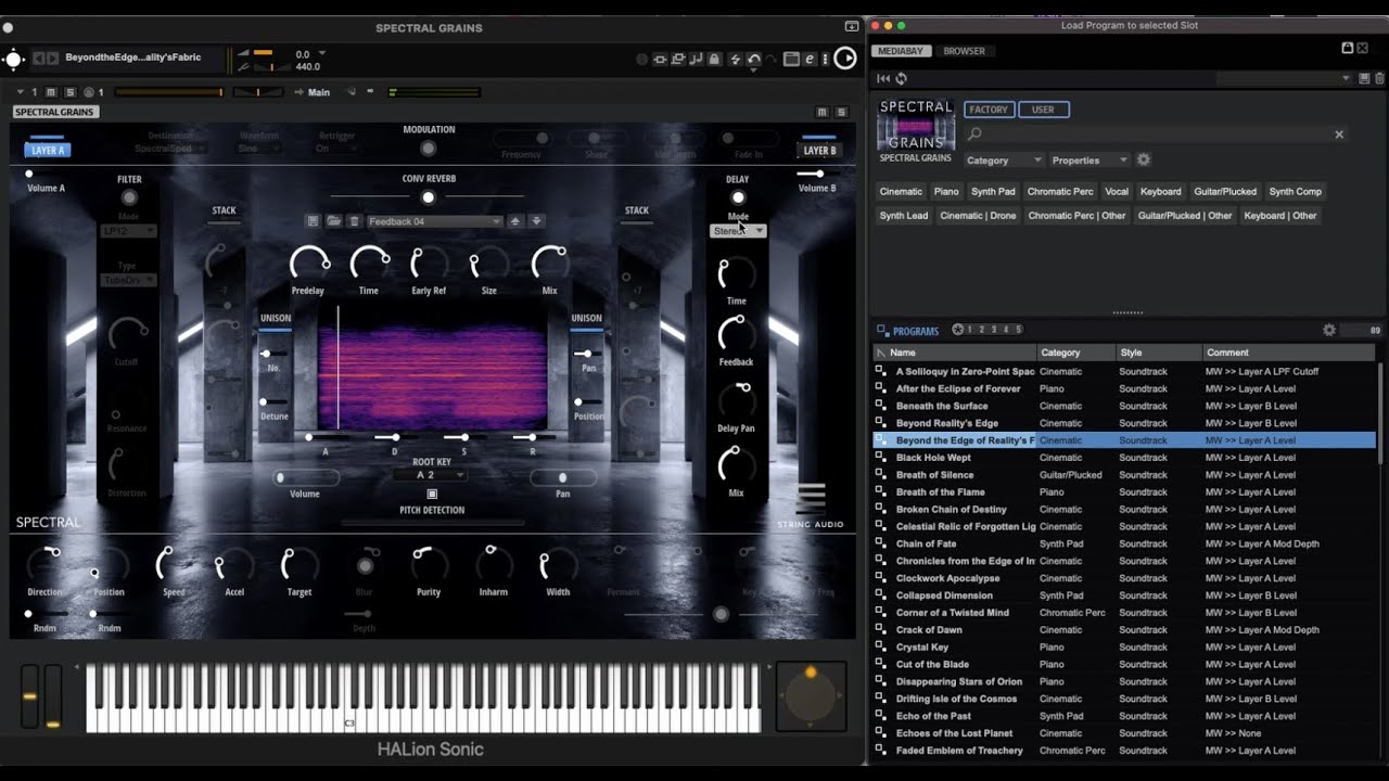STRING AUDIO - SPECTRAL GRAINS - PRESETS AND EDITING - YouTube