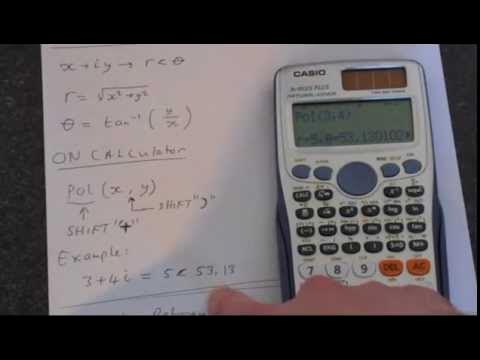 Retangular and Polar Form Conversion Casio Fx 991ES Plus - YouTube