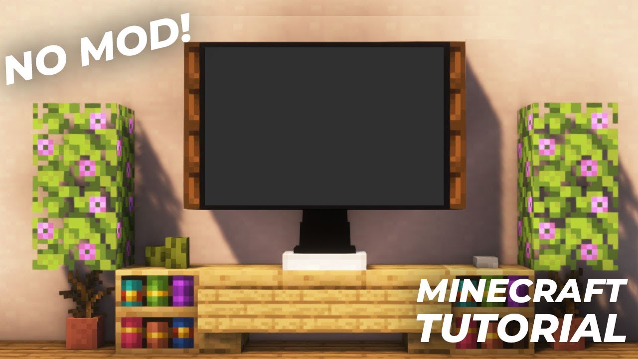 Minecraft: No MOD! How to build a modern TV (Tutorial) | 初心者でも簡単！テレビの作り ...