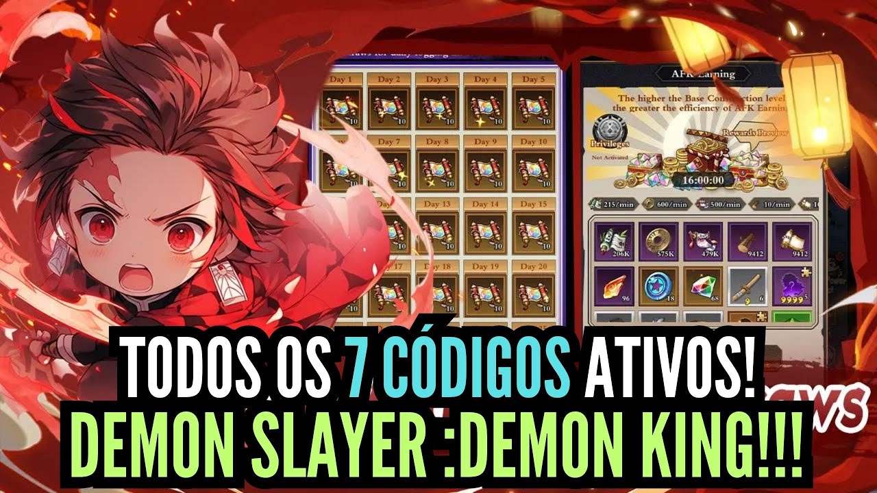 ⭐DEMON SLAYER: DEMON KING - TODOS OS 7 CÓDIGOS ATIVOS DO NOVO JOGO DE ...