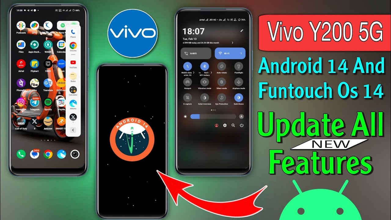 Vivo Y200 Android 14 Update Features | Vivo Y200 & Y200E Funtouch Os 14 ...