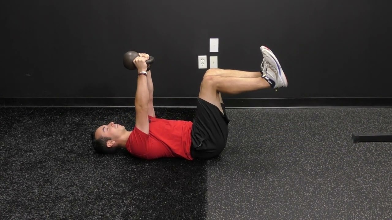 Kettlebell Overhead Dead Bug - YouTube