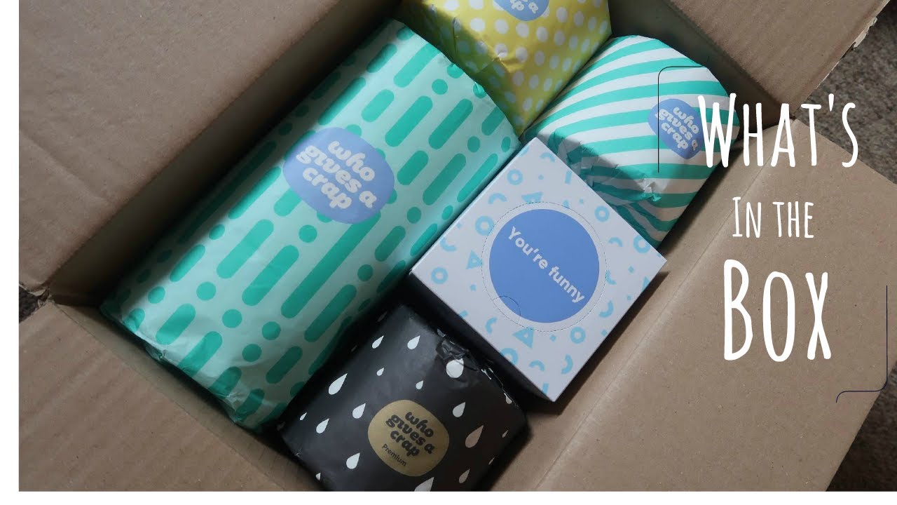 UNBOXING of trial box from "Who Gives a Cr*p" & my large toilet roll ...