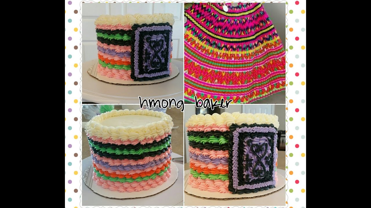 HMONG CAKE. Hmong Inspired dress cake. Cake Decorating. - YouTube