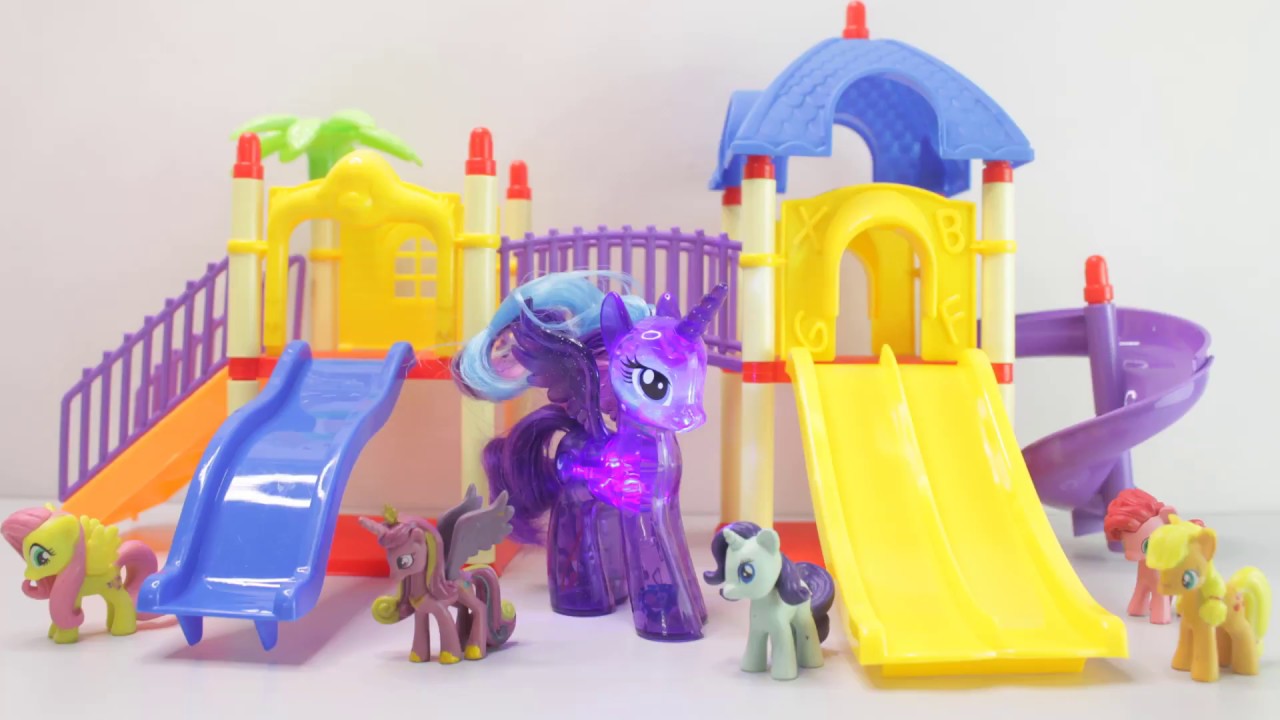 My Little Pony Princess Doll Toys Fun At The Playground with Baby ...